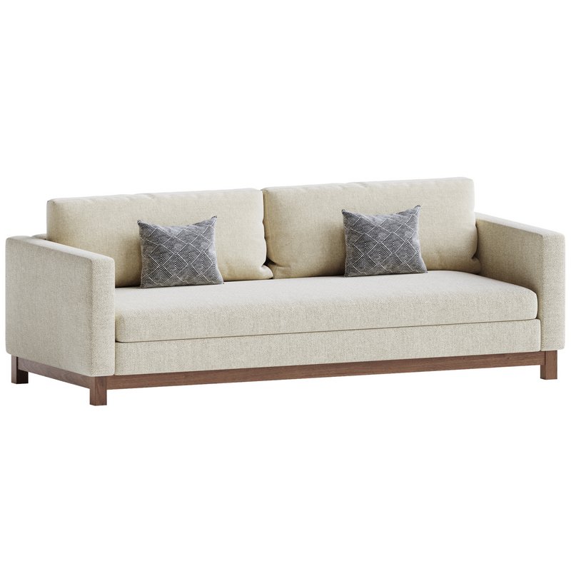 Jake Brindle Wood Base Sofa 3d model Download Maxve