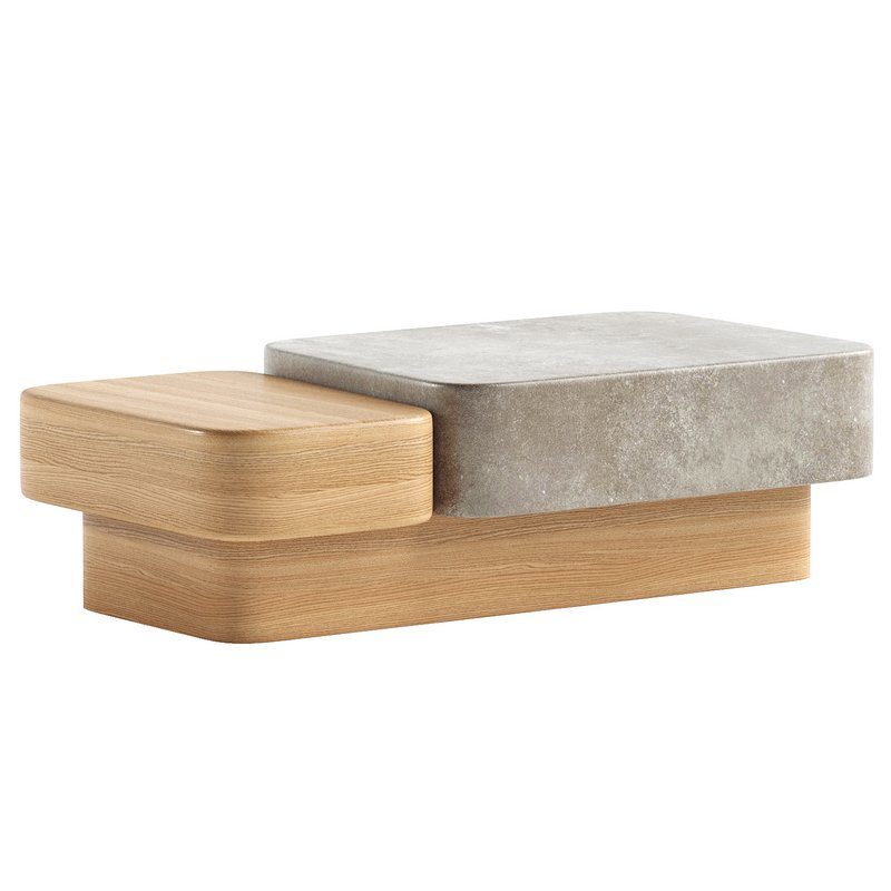 Arcadia Rectangular Cocktail Table 3d model download free maxve