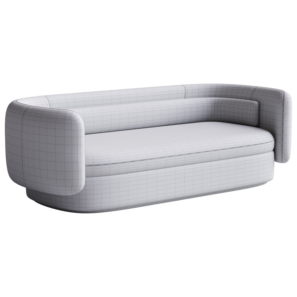 Positano Curved Sofa 3d model Download Maxve