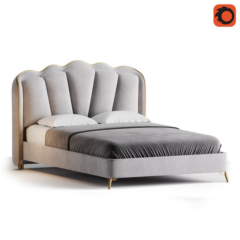 Living Room Use Sponge Padded Platform Bed 3d model download free maxve