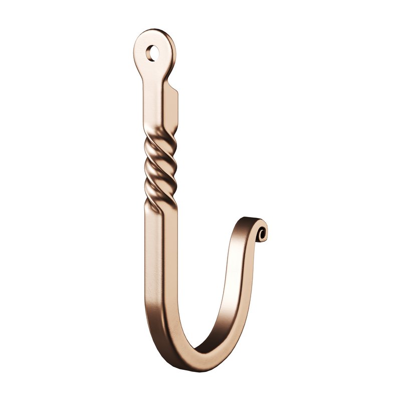 Black Wrought Iron Wall Mount Hooks 3d model download free maxve
