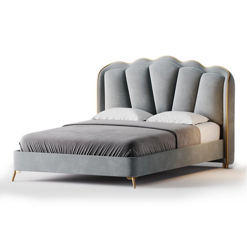 Living Room Use Sponge Padded Platform Bed 3d model download free maxve