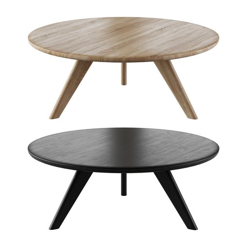 Round coffe table 3d model Download Maxve