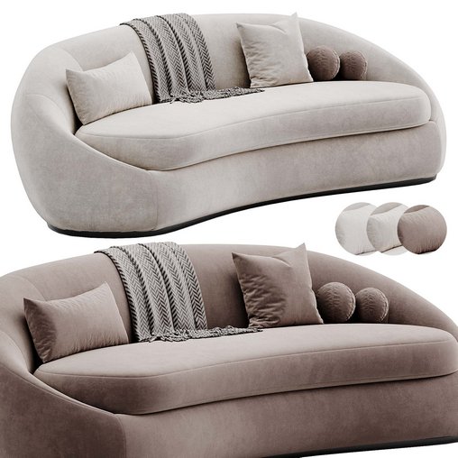 Monroe Sofa By Thayer Coggin 3d model Download Maxve