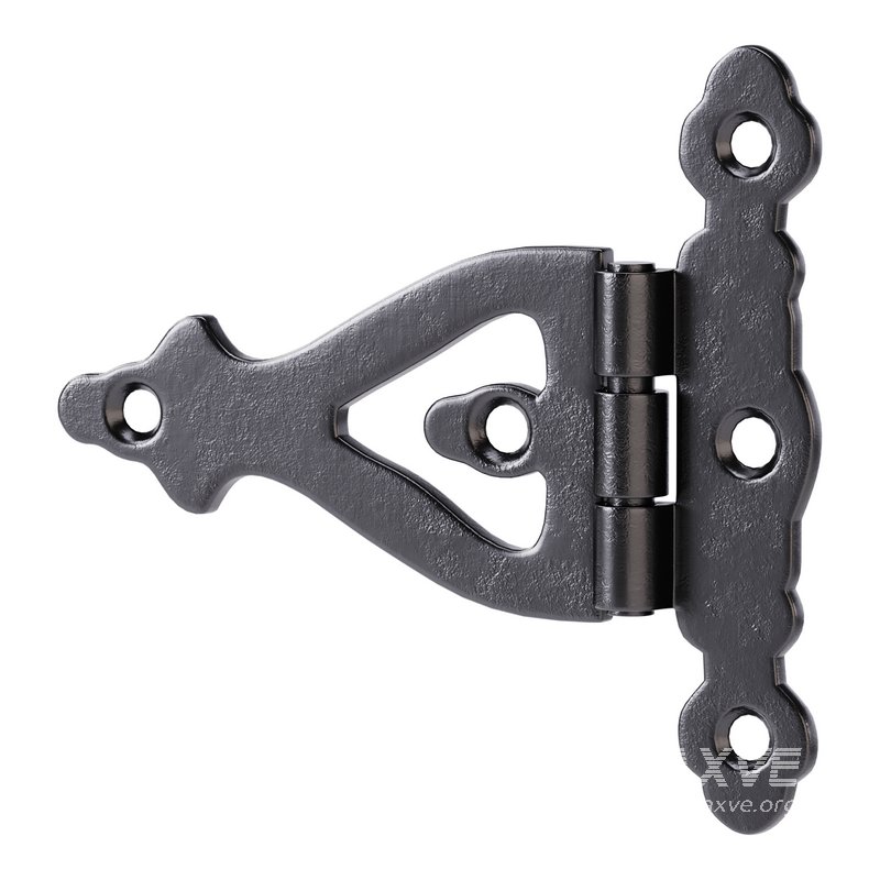 Black Wrought Iron Door Hinges 3d model download free maxve