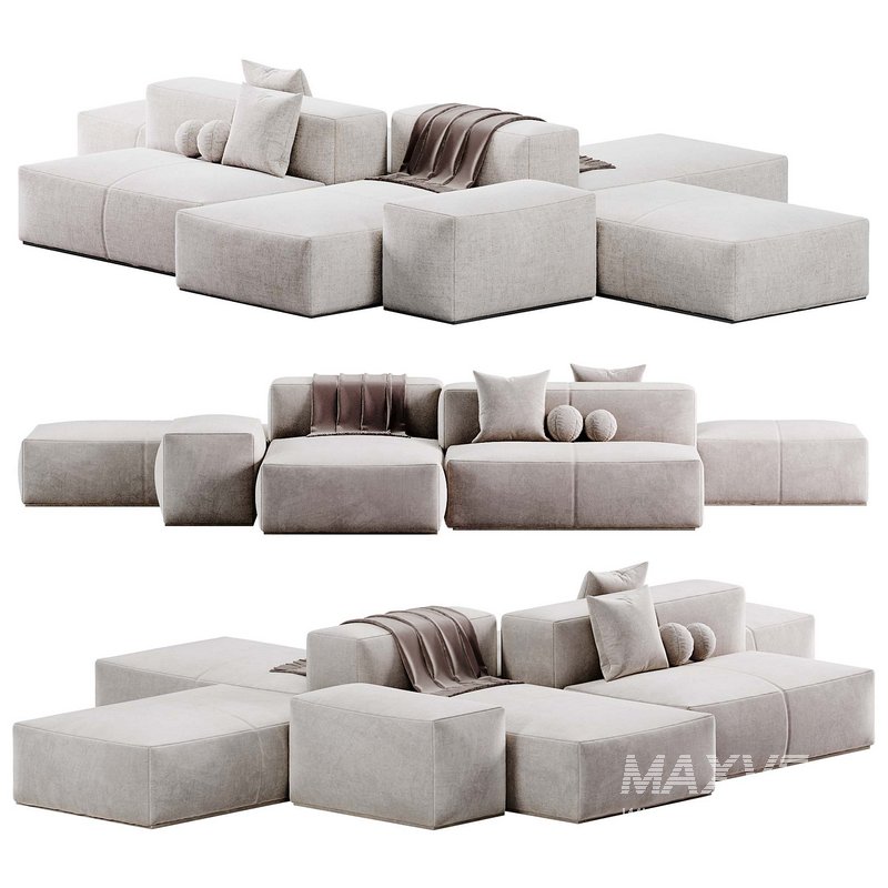 Davis Sofa By Amura 3d model Download Maxve