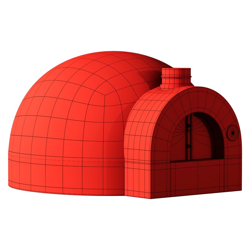 Wood Fired Pizza Oven 3d model download free maxve