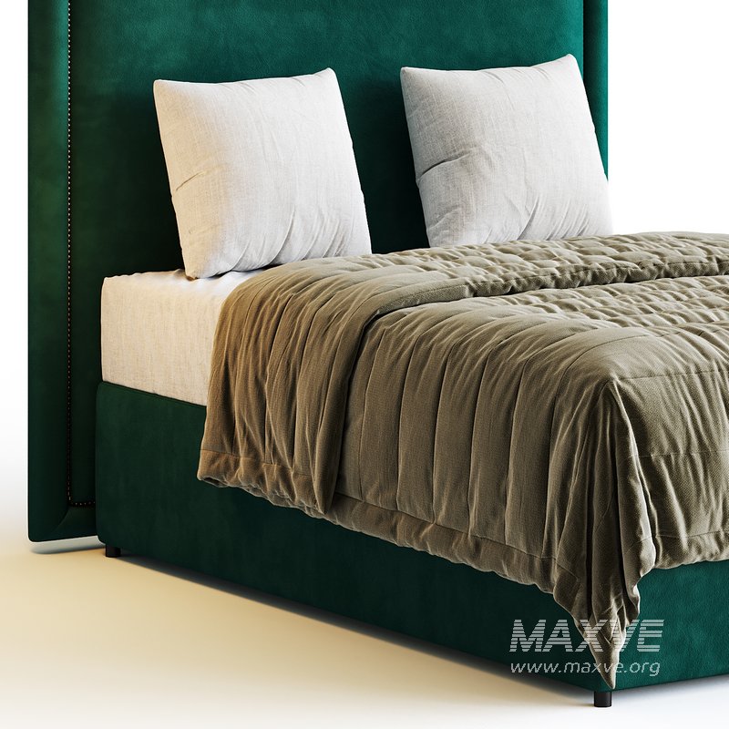 Rachel Bed - Double 3d model Download Maxve
