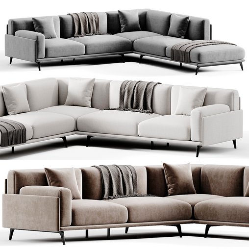 Frame Sofa By Arflex 3d model Download Maxve