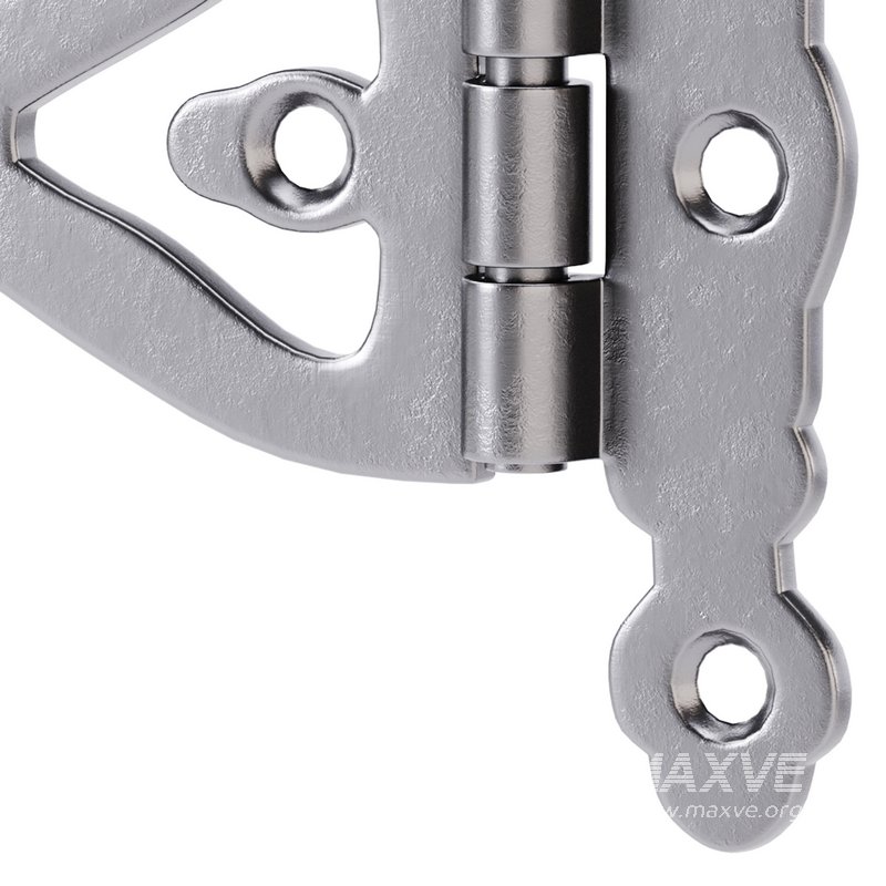 Black Wrought Iron Door Hinges 3d model download free maxve
