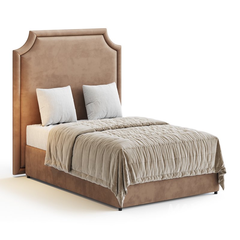Rachel Bed - Double 3d model Download Maxve