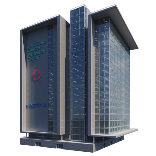 hospital building 01 3d model download free maxve