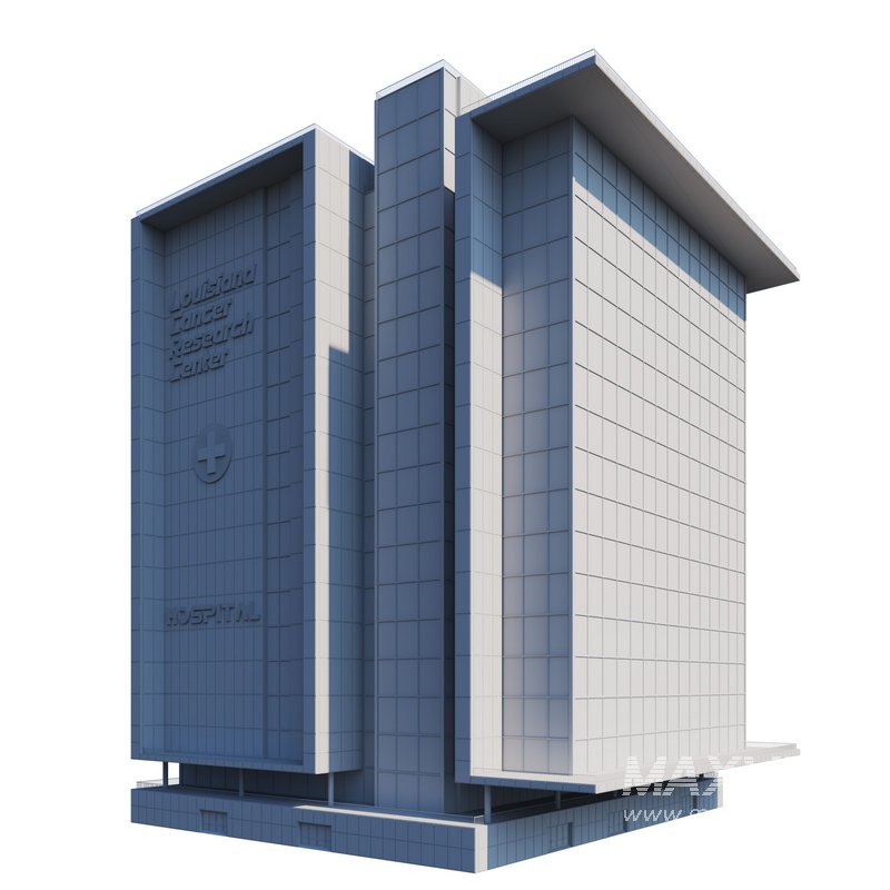 hospital building 01 3d model download free maxve