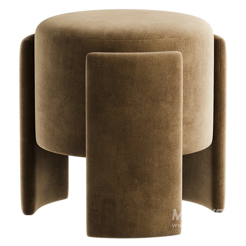 round pouf 3d model download free maxve