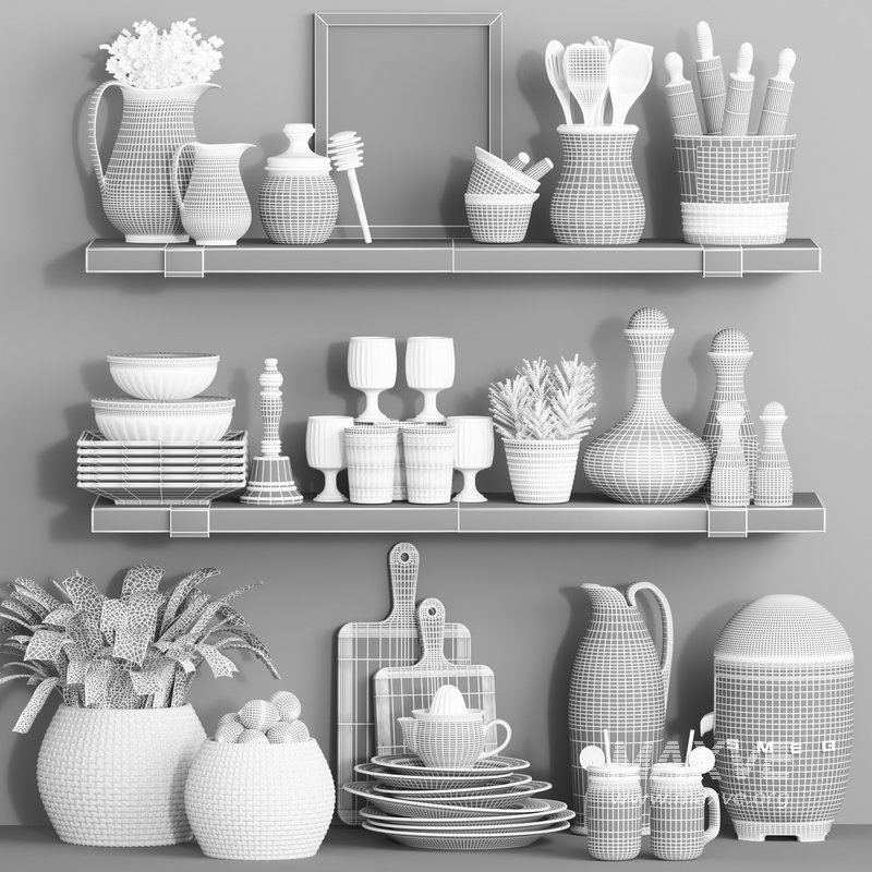 kitchen accessories003 3d model download free maxve