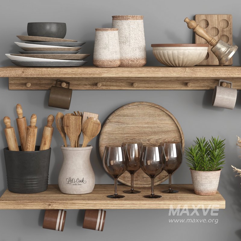 kitchen accessories003 3d model download free maxve