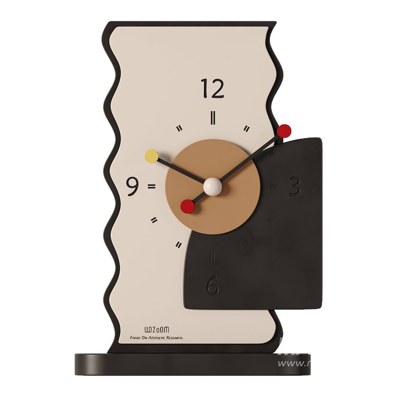 Modern Decorative Desktop Clock for Home Office 3d model download free ...