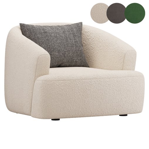 Boucle Sessel Sofia 3d model Download Maxve