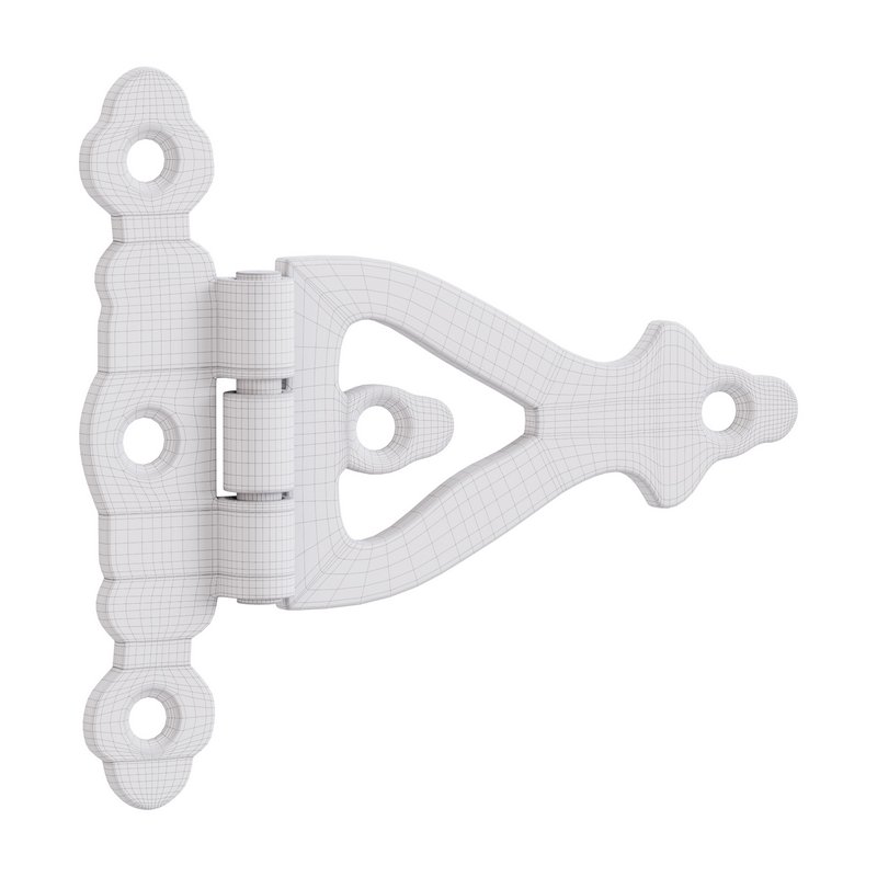Black Wrought Iron Door Hinges 3d model download free maxve