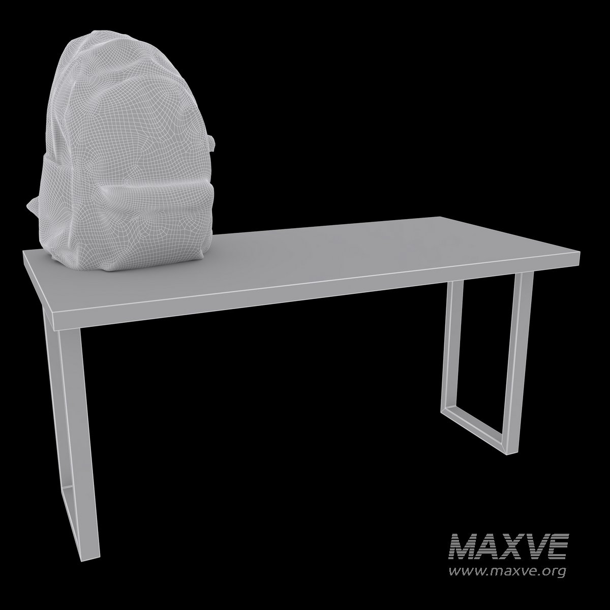 school table 3d model Download Maxve