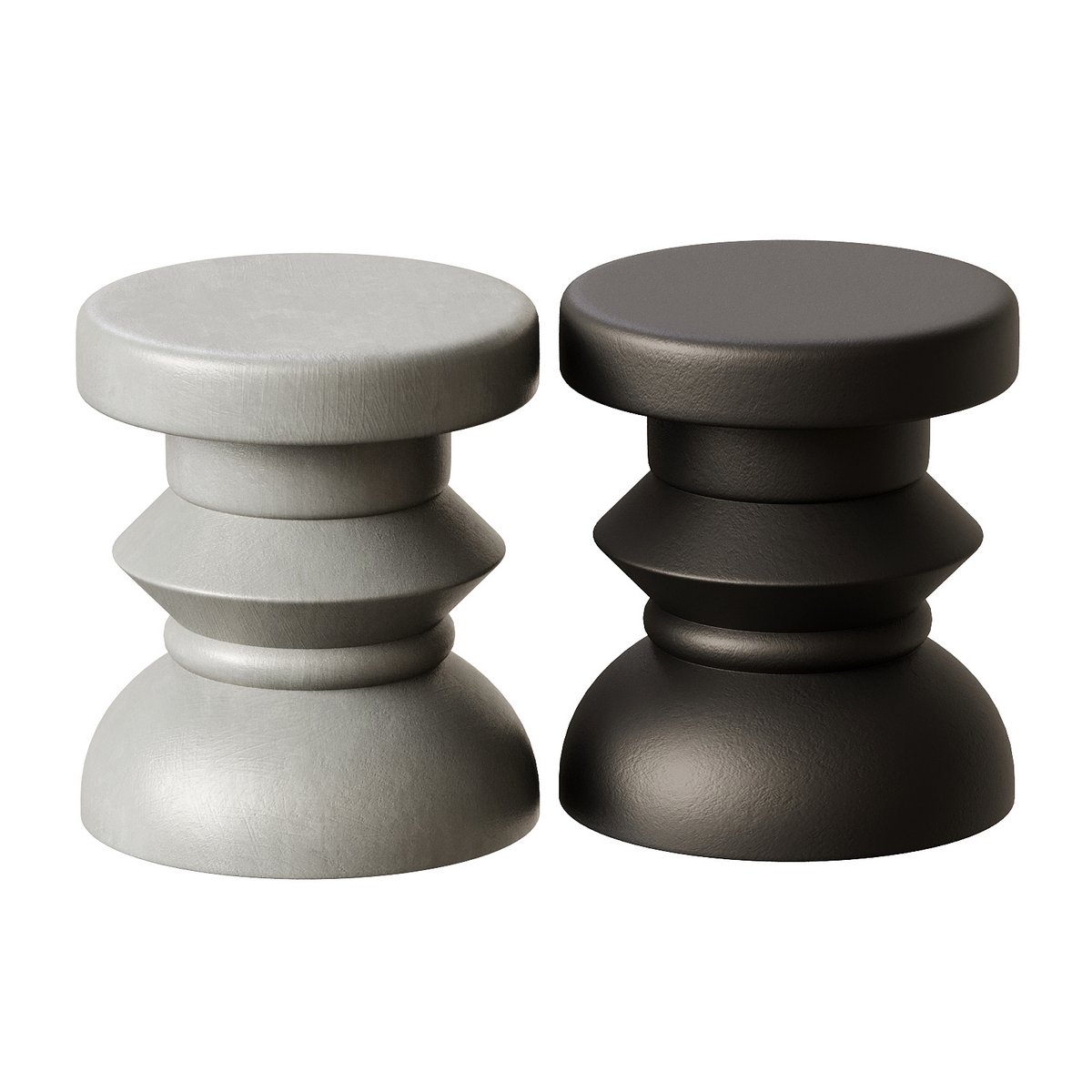 Curved Base Concrete Stool 3d model Download Maxve