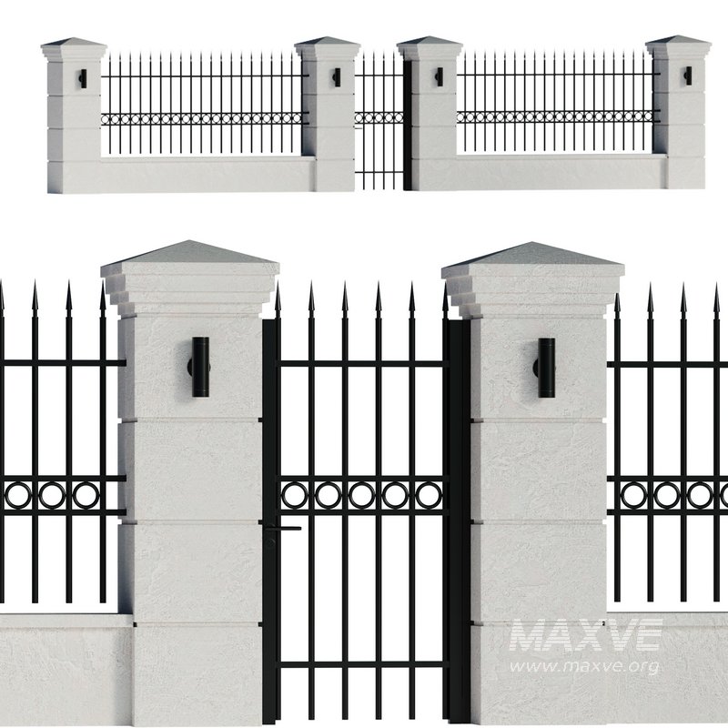 Fencing 02 3d model Download Maxve