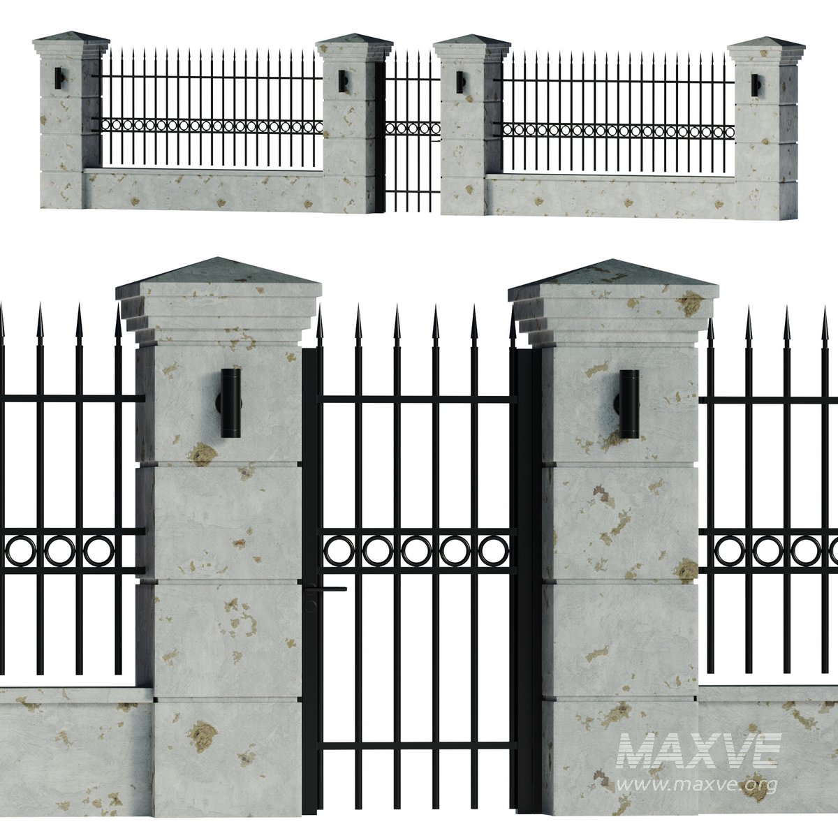 Fencing 02 3d model Download Maxve