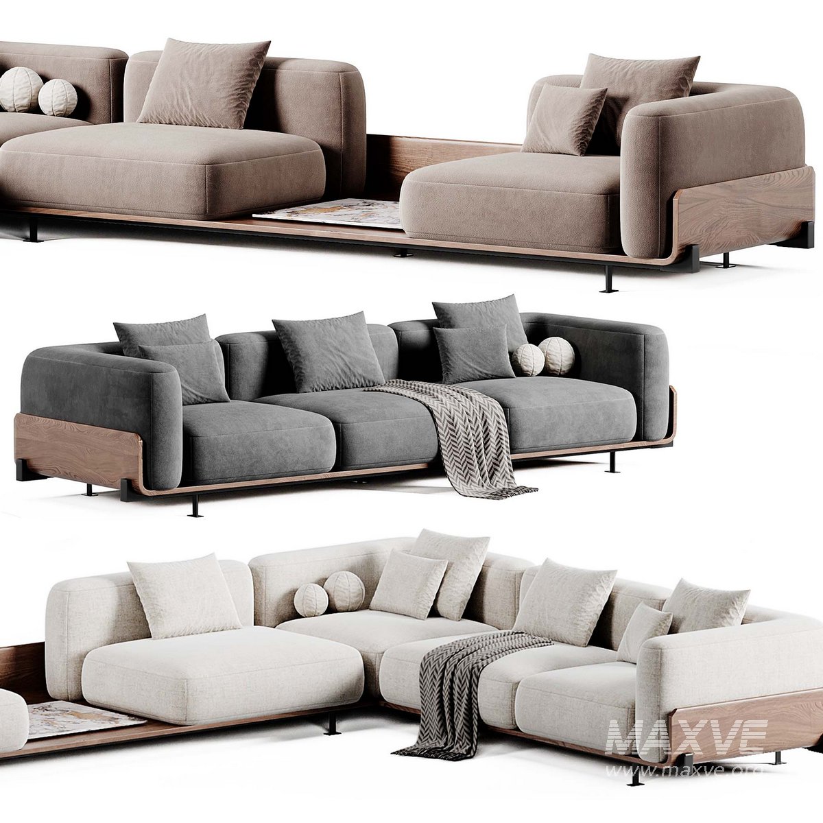 Positano Sofa By Casa 3d model Download Maxve
