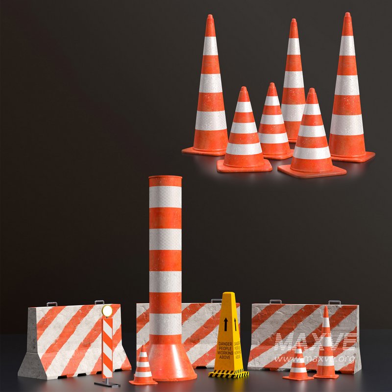 Street Asset Set 01 3d model Download Maxve