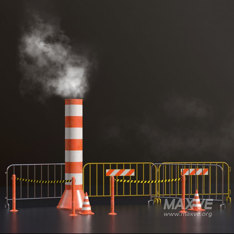 Street Asset Set 01 3d model Download Maxve
