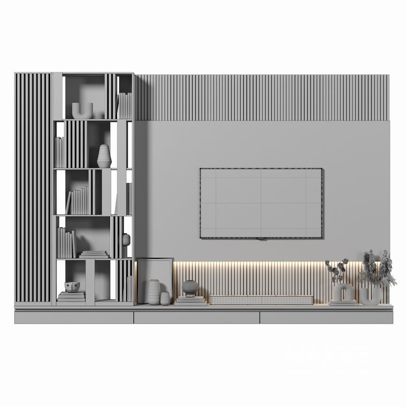 152 tvwall 152 3d model Download Maxve