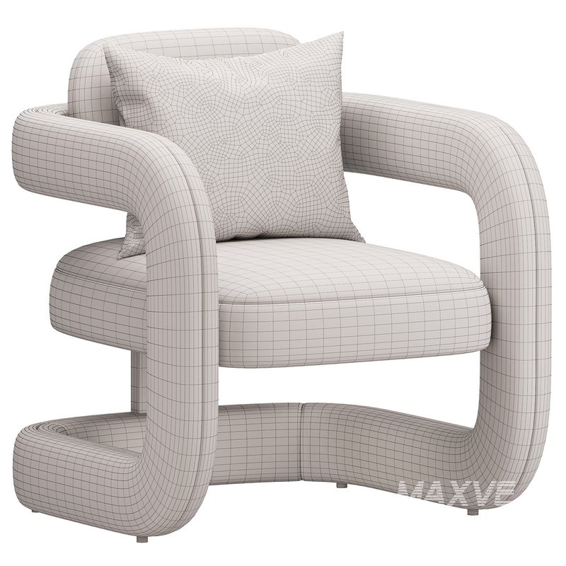 Four Hands Bronte Armchair 3d model Download Maxve