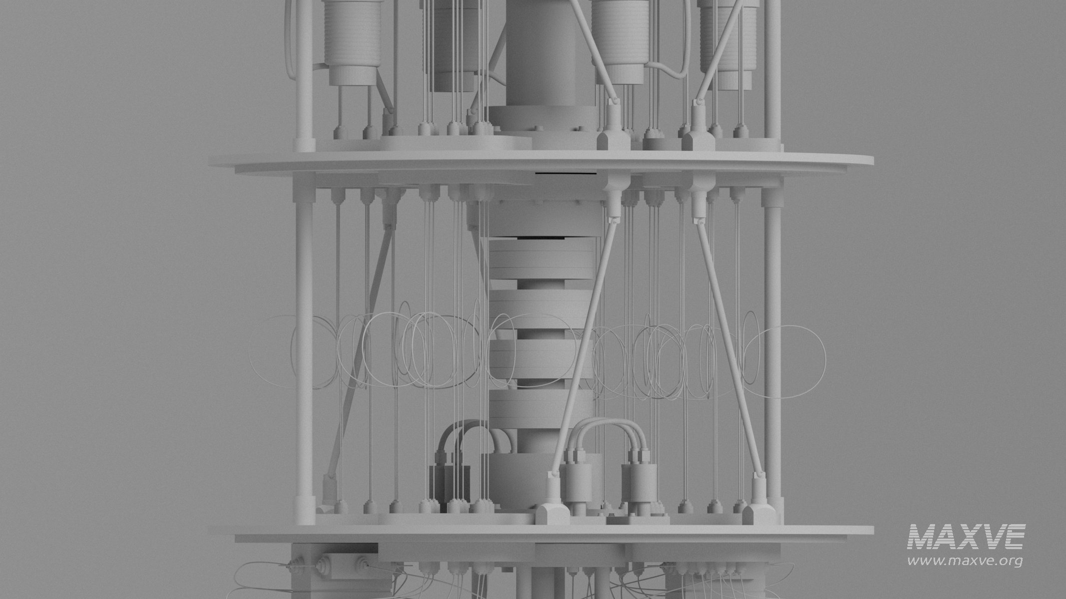 Quantum Computer 3d model Download Maxve