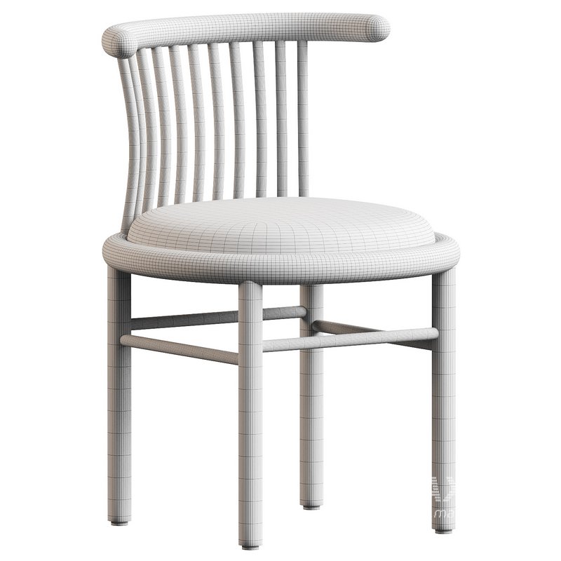 Mathilde Leather Dining Chair 3d model Download Maxve