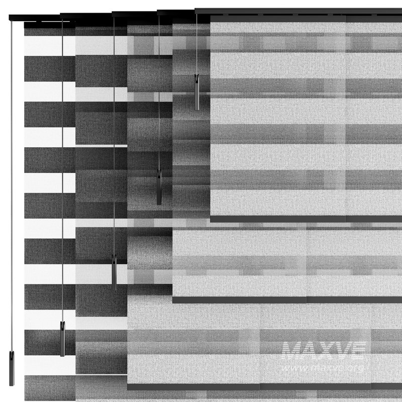 Roller Blinds set 2 3d model Download Maxve