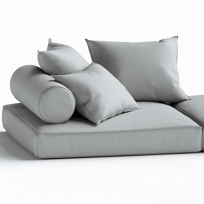 Window seat Combination 3d model Download Maxve