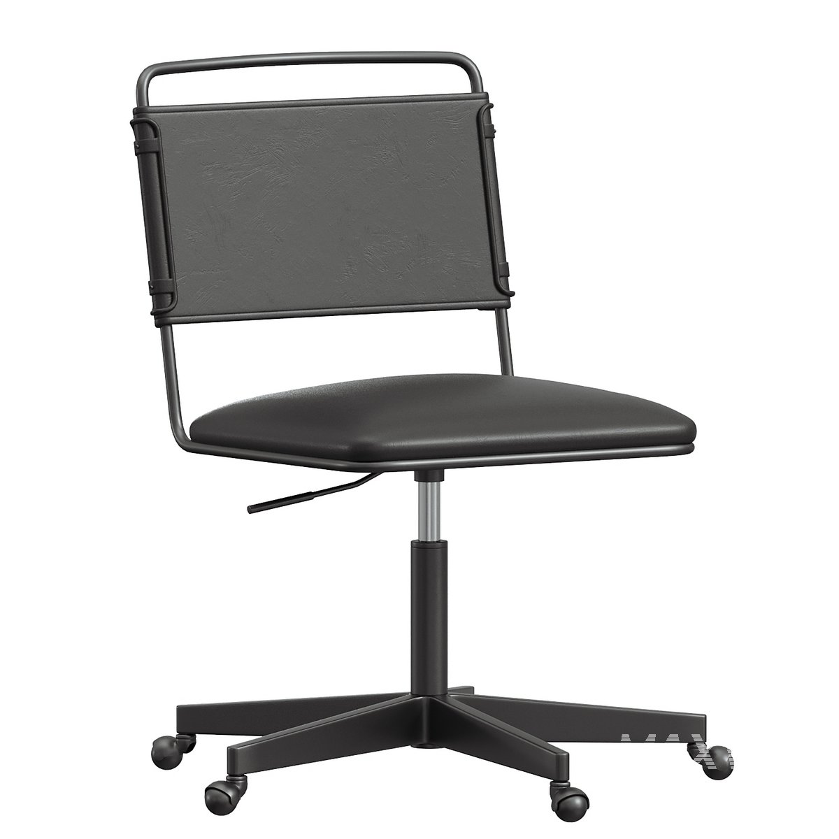 Perkins Leather Swivel Desk 3d model Download Maxve