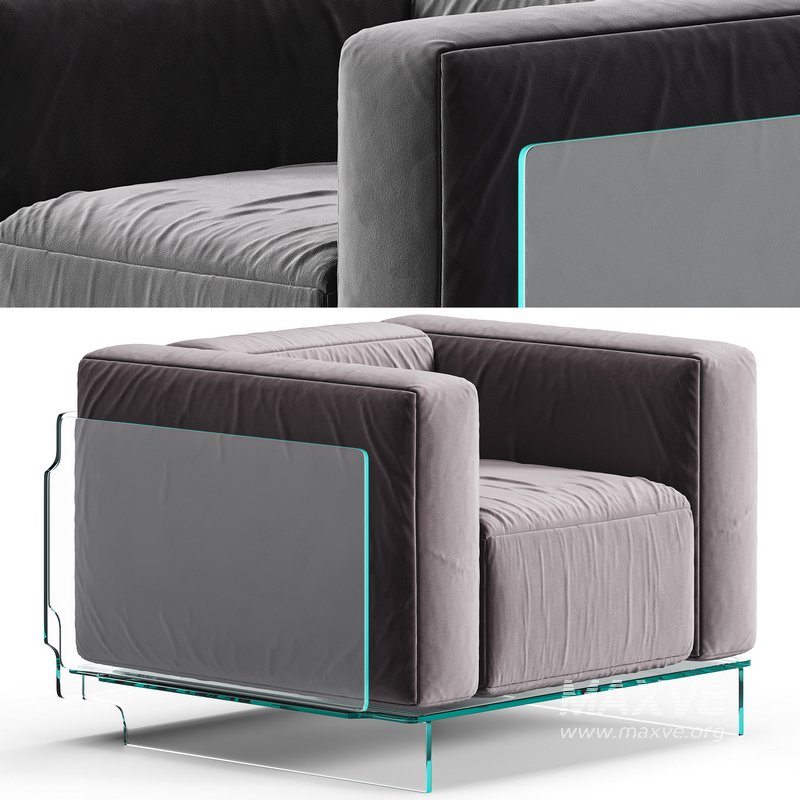 Crystal Lounge chair 3d model Download Maxve
