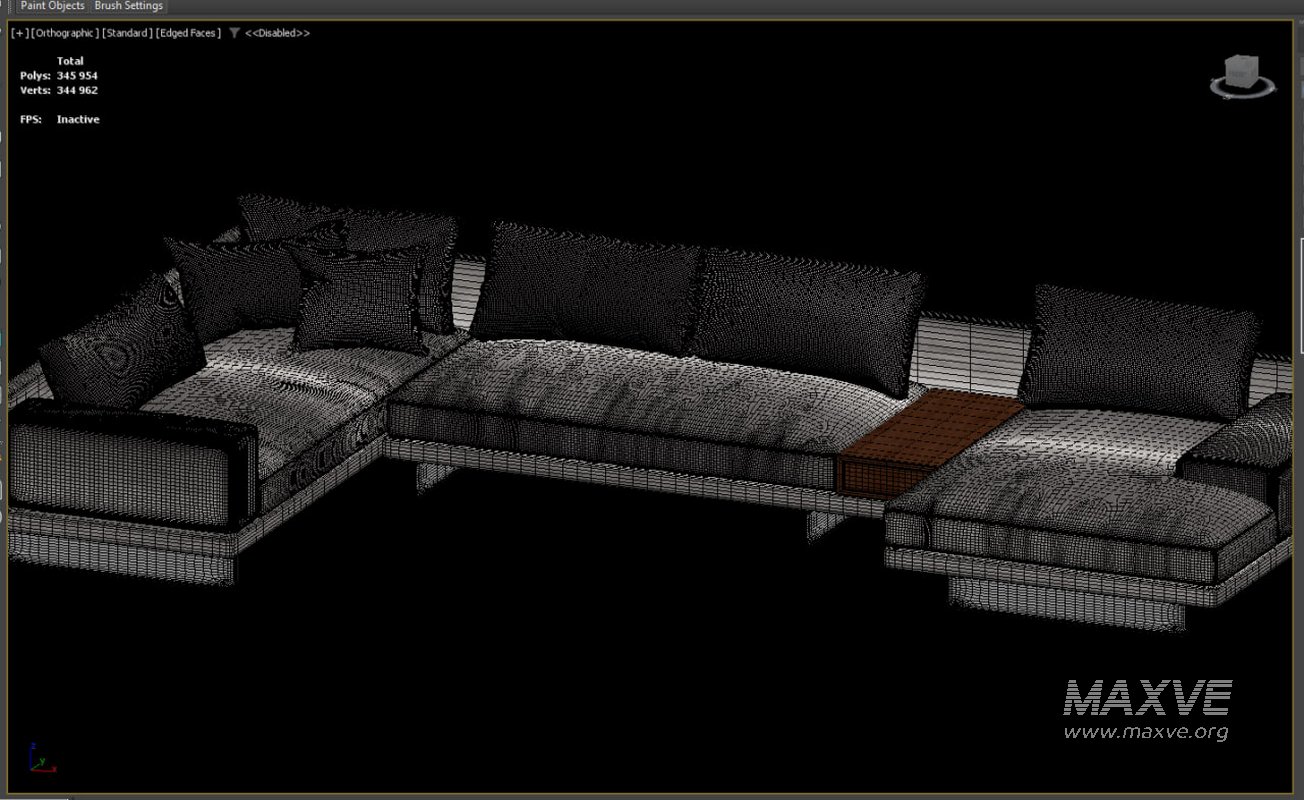 Dresden Modular Sectional 3d model Download Maxve