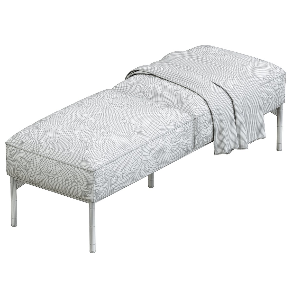 WestElm Penn Bench 3d model Download Maxve