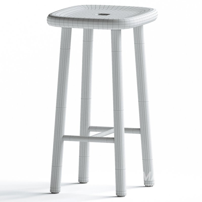 Jade Counter Stool 3d model Download Maxve