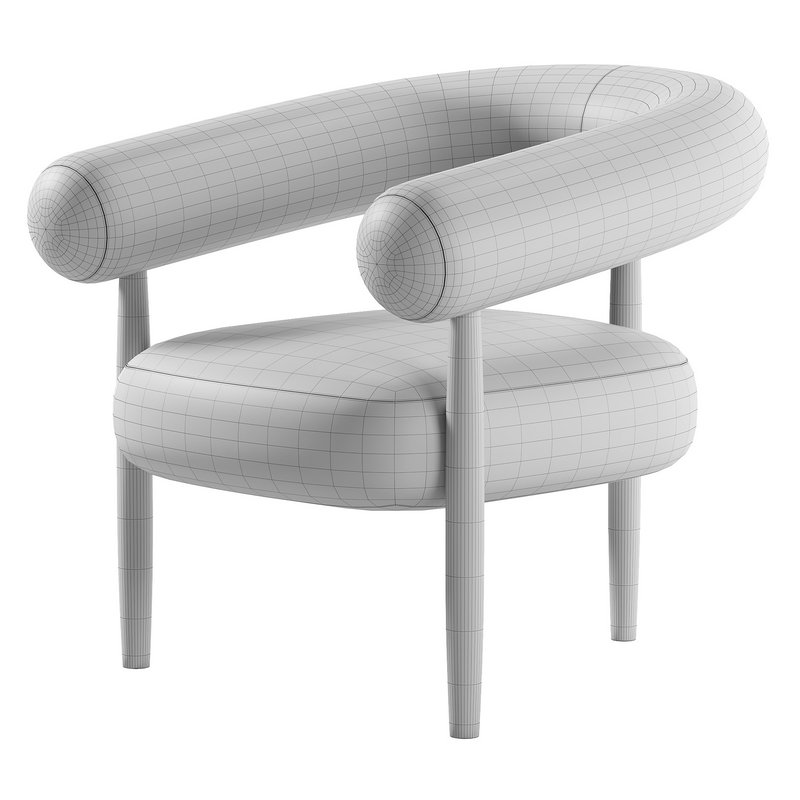 Alon Boucle Chair 3d model Download Maxve