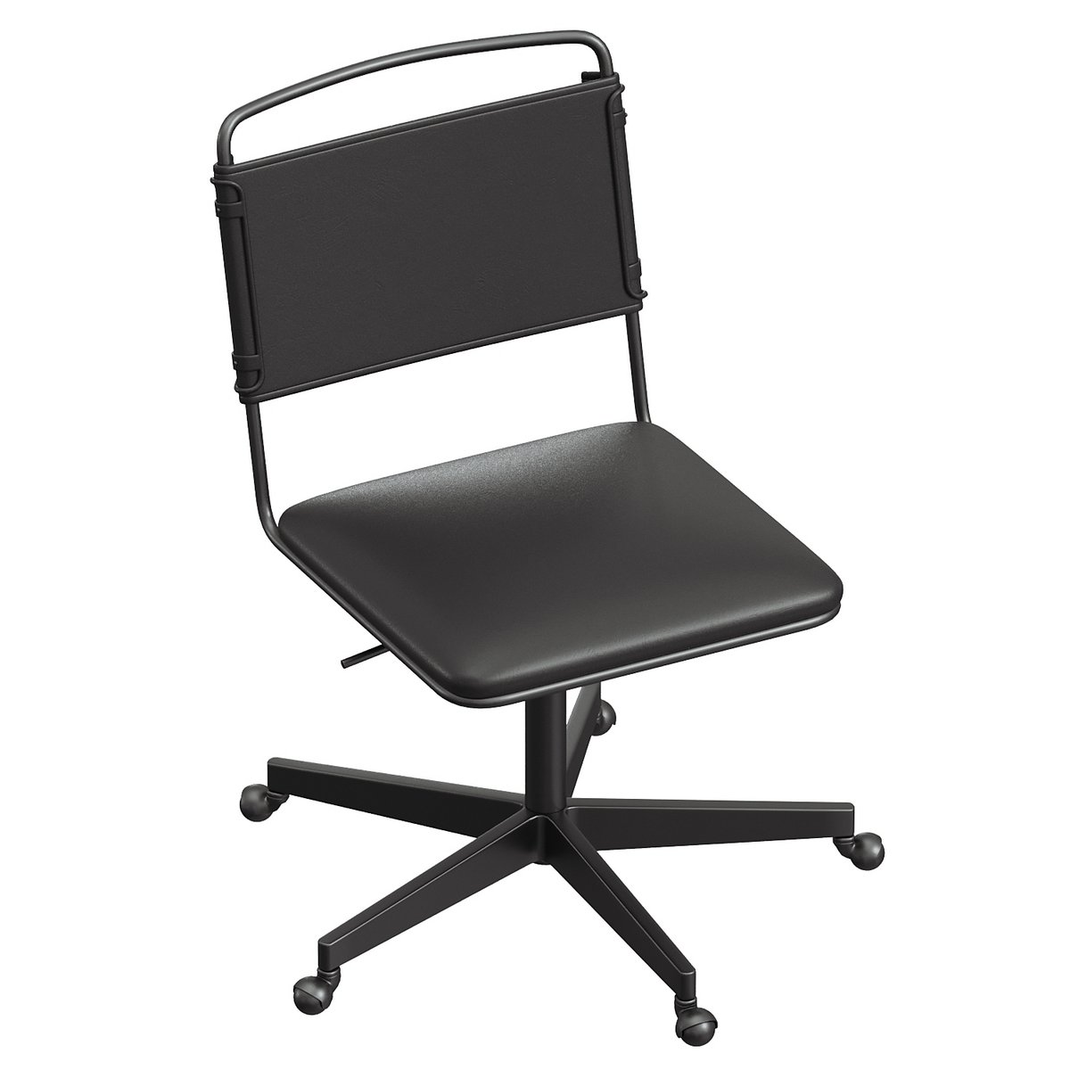 Perkins Leather Swivel Desk 3d model Download Maxve