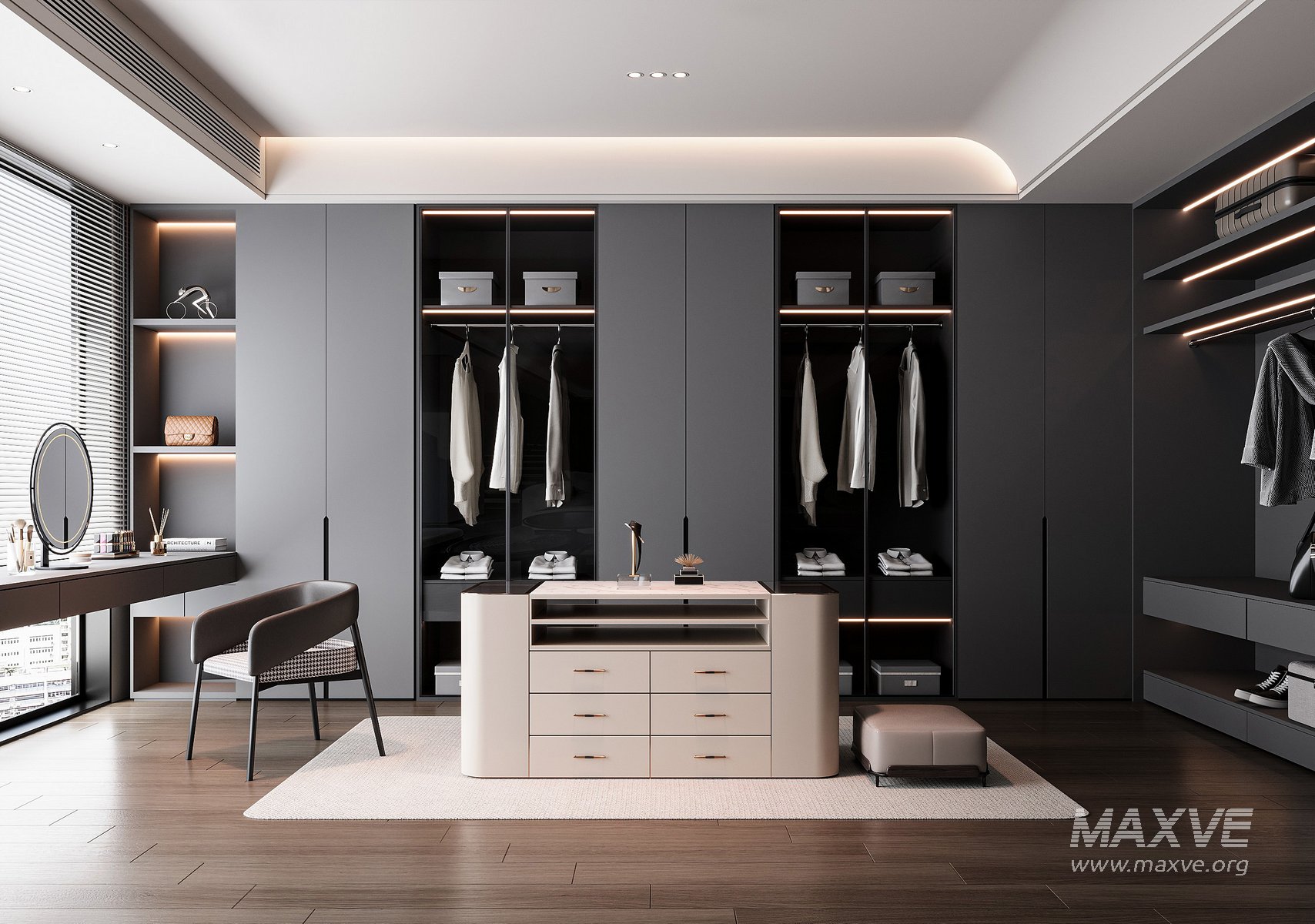 Dressing room 3d model Download Maxve