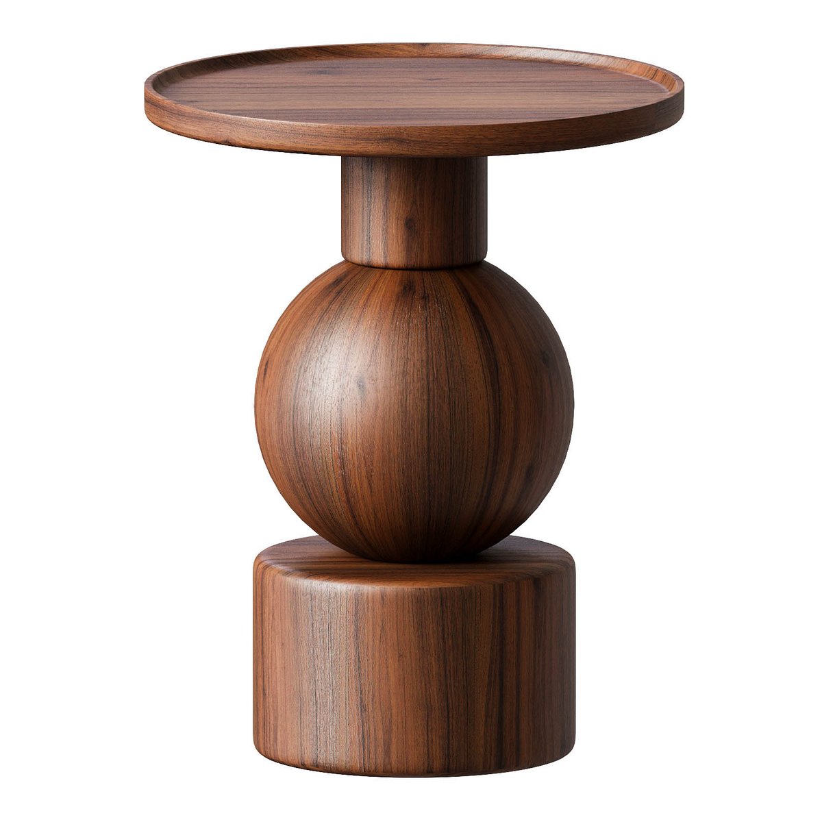Solid walnut end table, Stigido 3d model Download Maxve