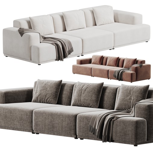 Connect Soft Modular Sofa 3d model Download Maxve