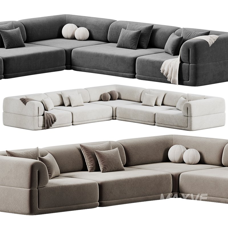 Cube Modular Sofa 3d model Download Maxve