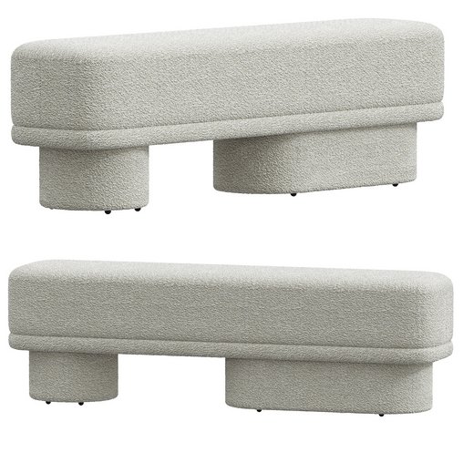 Brooks Bench by Sarah Sherman Samuel 3d model Download Maxve