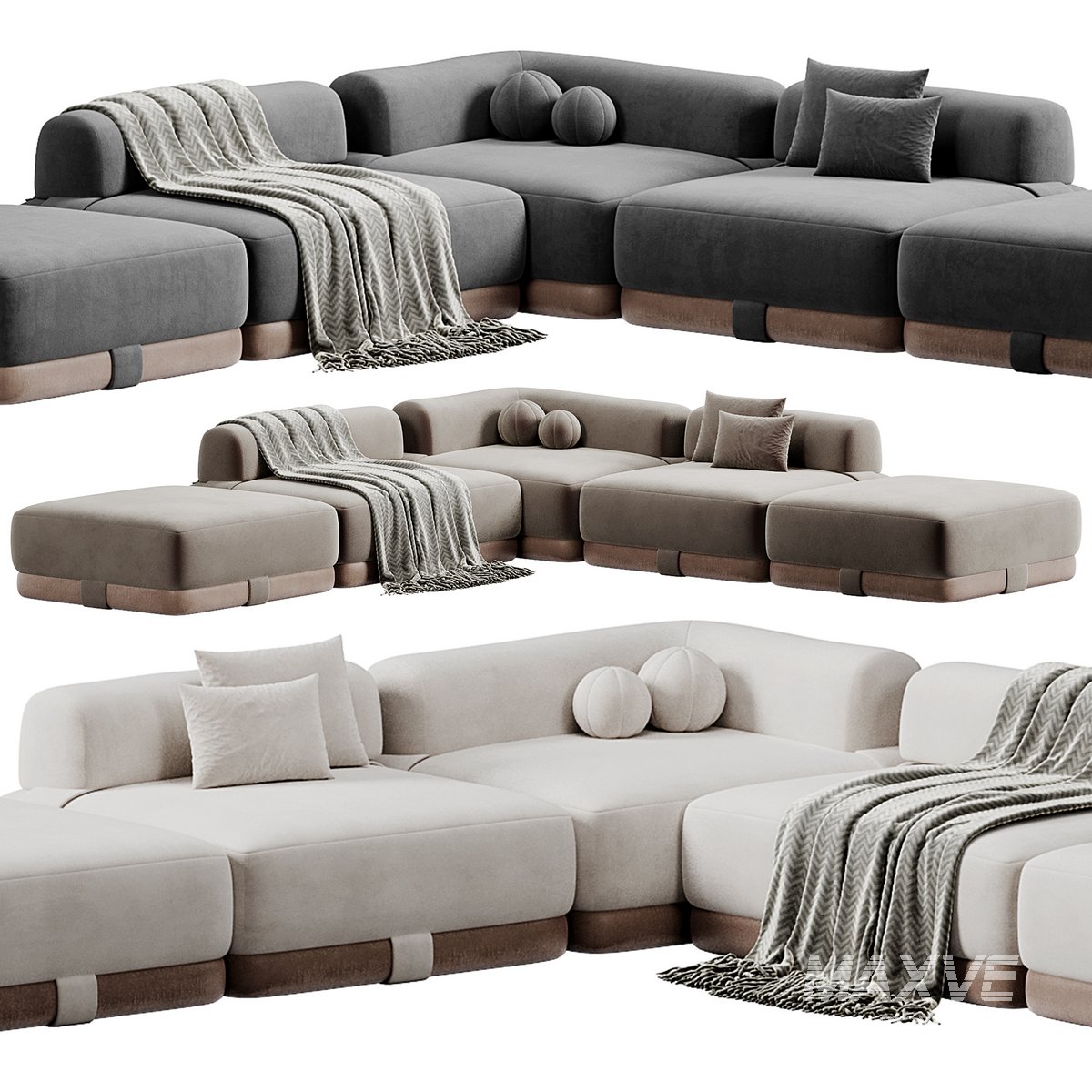 Insula Modular Sofa By Kettal 3d model Download Maxve
