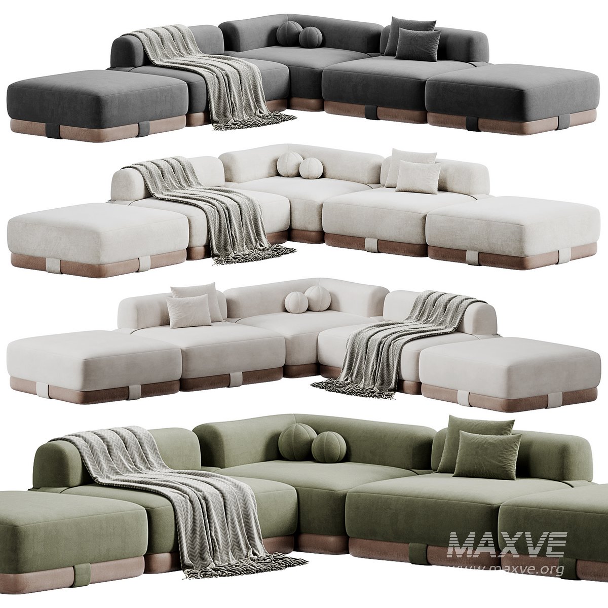 Insula Modular Sofa By Kettal 3d model Download Maxve
